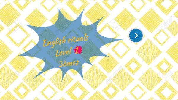 English Rituals 3ème P1