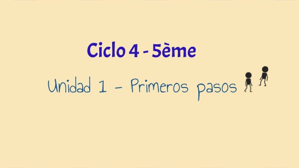 5ème - Unidad 1 - Primeros pasos | Genially