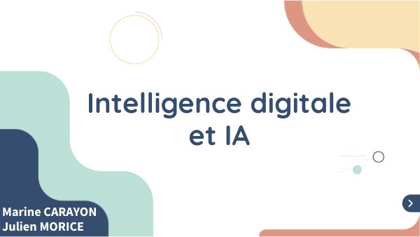 Intelligence digitale et IA | Genially