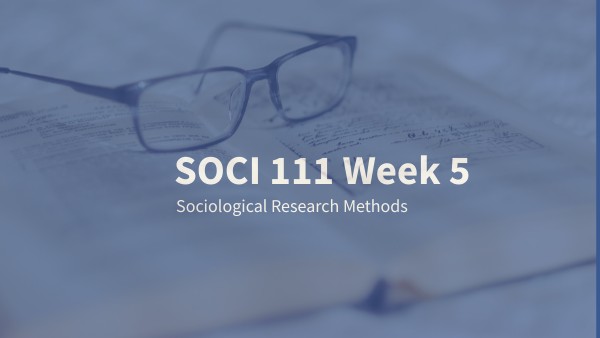 SOCI 111 Week 5 | Genially