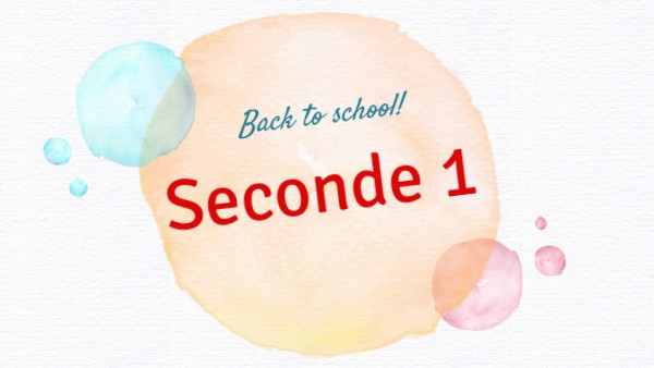 Présentation de rentrée - seconde | Genially