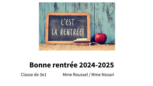 PP 3e pré-rentrée 2024-2025