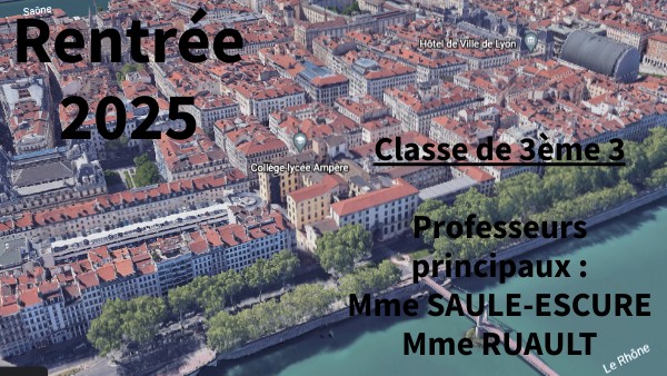 ACCUEIL 3e3 RENTREE 2025 | Genially