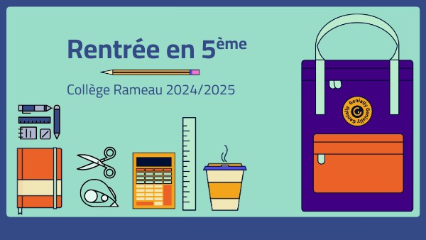 Rentrée 5A - 2024 | Genially