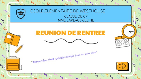 reunion de rentree | Genially