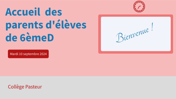 Reunion parents professeu | Genially