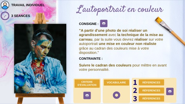 4e : L'autoportrait en couleur | Genially