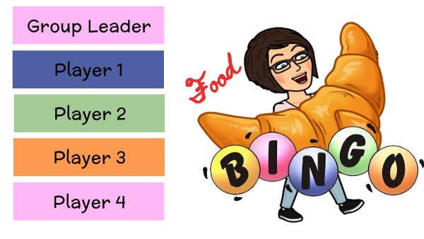 FOOD SMALL GROUP BINGO