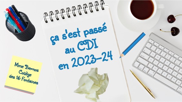 L'Agenda du CDI 2023-2024 | Genially