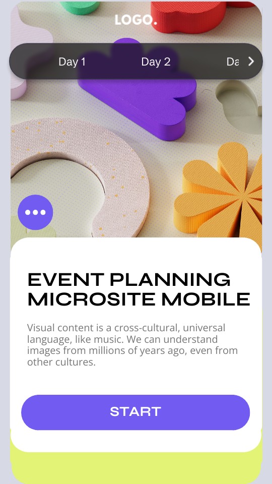 EVENT PLANNING MICROSITE MOBILE