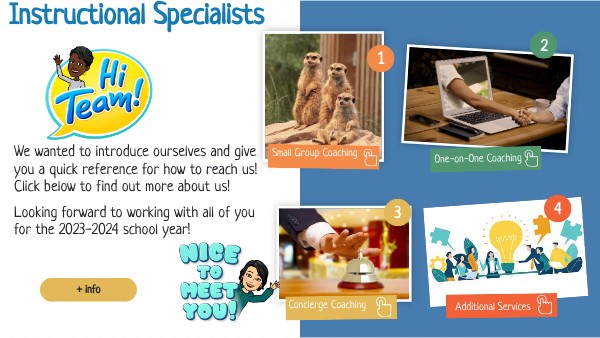 Instructional Specialist Meet and Greet