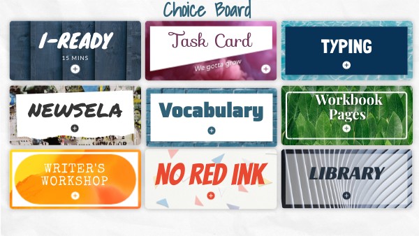 MR.C's CHOICE BOARD | Genially