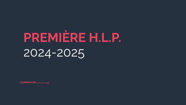 Programme HLP Première | Genially