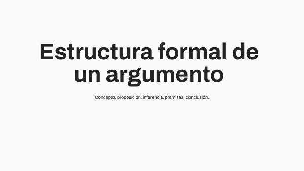 Estructura de un argumento | Genially
