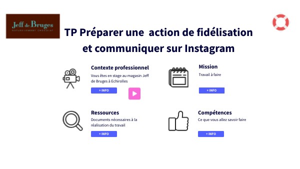 MCV / TP Préparer une action de fidélisation et communiquer sur Instag | Genially