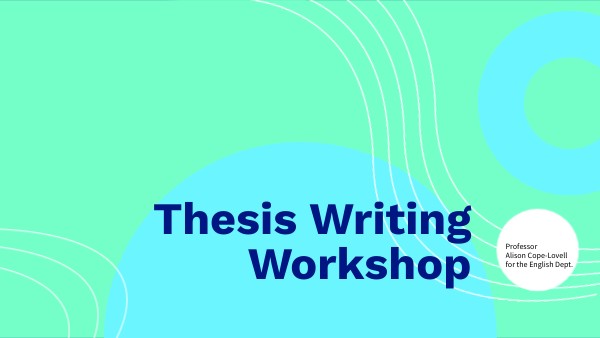 thesis writing workshop KC | Genially