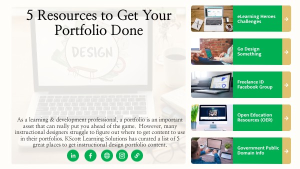 5 Resources to Get Your Portfolio Done | Genially