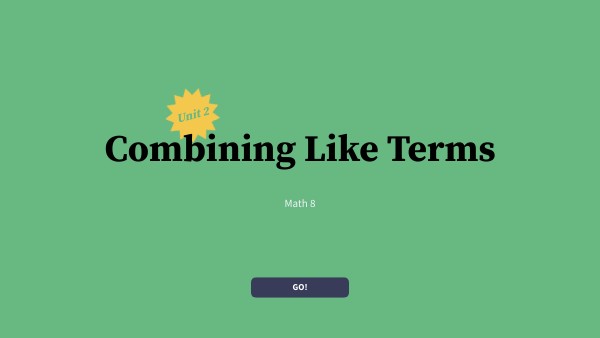 Combine Like Terms | Genially