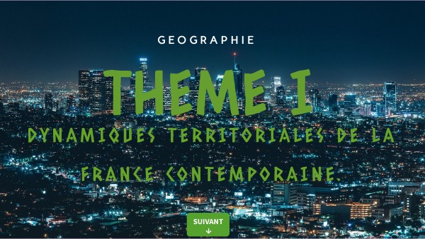 Chapitre I : Les aires urbaines : une nouvelle géographie d’une France | Genially