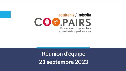 Réunion d’équipe SEPTEMBRE 2023