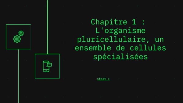 C1 L'organisme pluricellulaire, un ensemble de cellules spécialisées