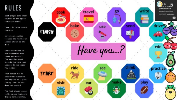 PRESENT PERFECT SPEAKING | Genially