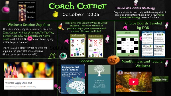 October Coach Corner 2023