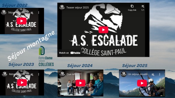 Présentation séjour 2025 montagne | Genially