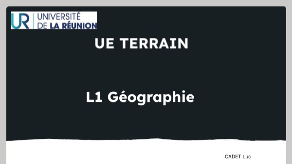 UE Terrain TD 1 | Genially