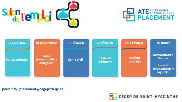 Programmation Salons de l'emploi 2024-25 | Genially