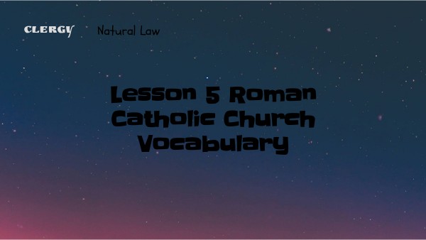 Lesson 5 Vocab