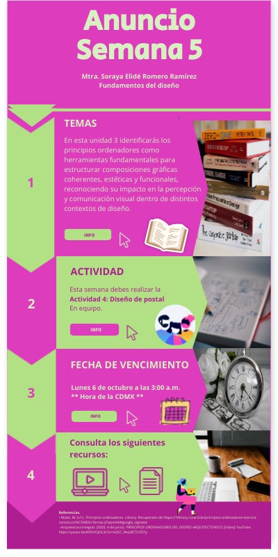 ANUNCIO SEMANA 5- FUNDAMENTOS DEL DISEÑO | Genially