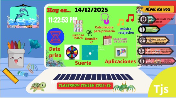 Classroom screen | Genially