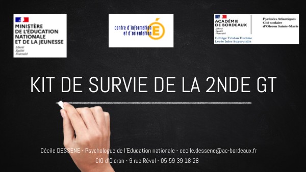 Kit de survie 2GT | Genially