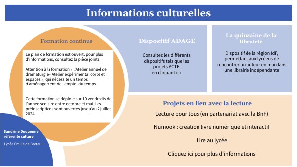 Lettre culture projets