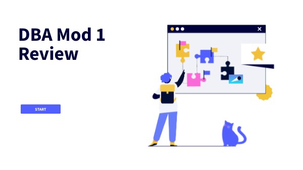 DBA Review Mod 1: 1A | Genially