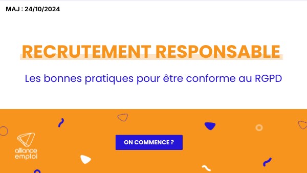 Session 6 : Atelier Recrutement & RGPD | Genially