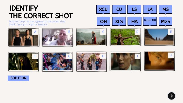 Identify the Correct Shot | Genially