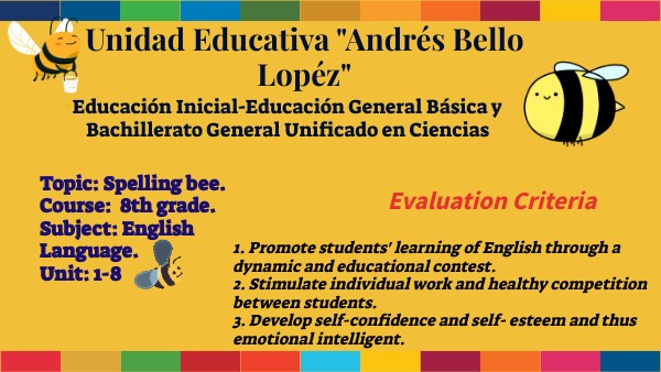 8TH grade spelling | Genially