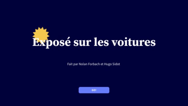 Exposé sur les voitures (ft. Hugo) | Genially