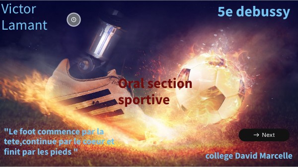oral section sportif