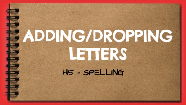 ADDING/DROPPING LETTERS | Genially