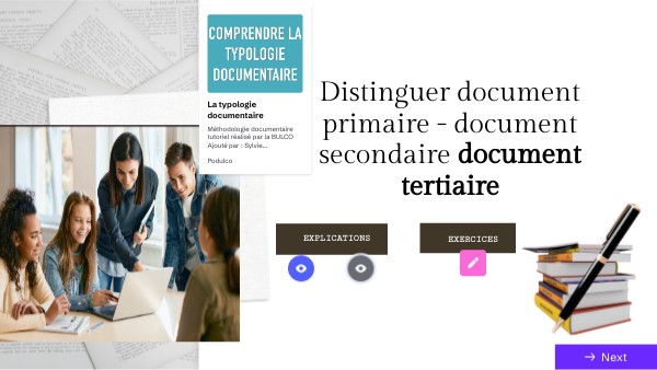 document primaire et secondaire | Genially