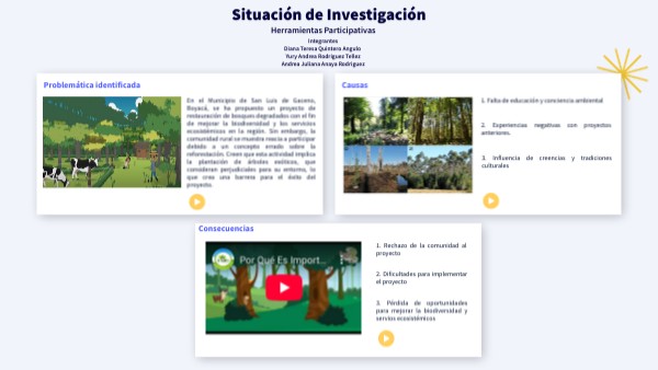 Herramientas participativas- Problemática identificada | Genially