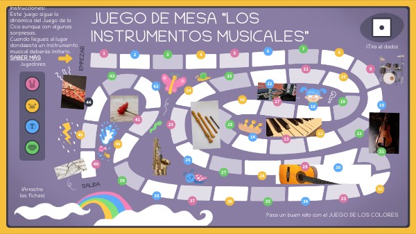JUEGO DE MESA "LOS INSTRUMENTOS MUSICALES" | Genially