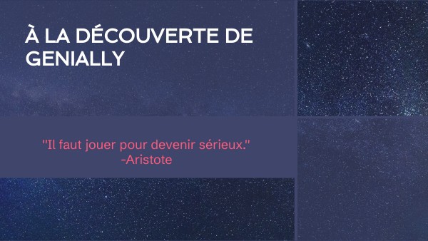 JPME - À la découverte de Genially | Genially