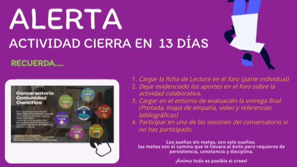 Alerta de entrega de actividades | Genially