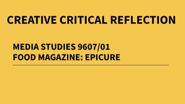 CREATIVE CRITICAL REFLECTION Q1 | Genially