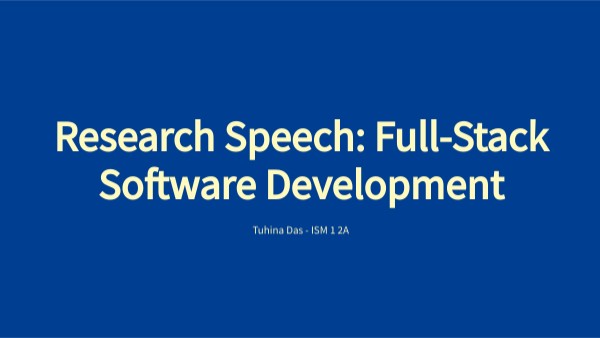 Research Speech | Genially