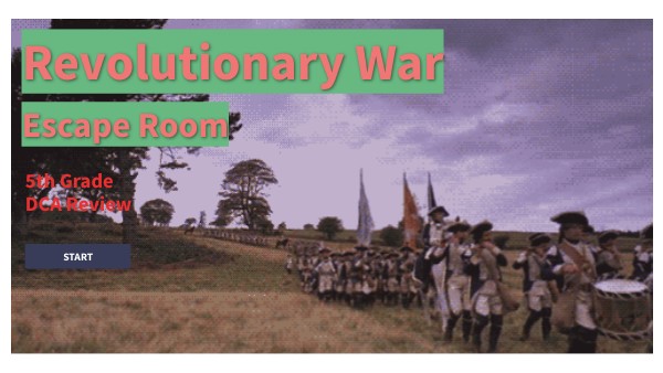 Revolutionary War - Escape Room | Genially